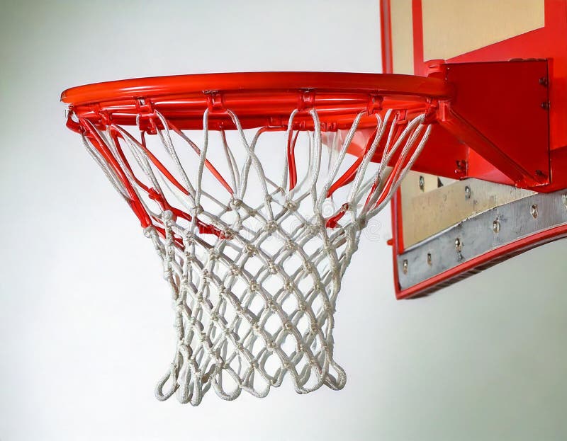 A Basketball Net with a White Net Stock Photo - Image of basketball ...