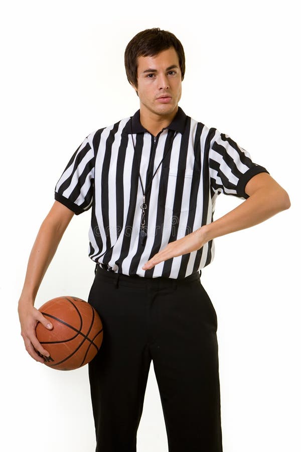 Basketball official stock photo. Image of brunette, foul - 7023054