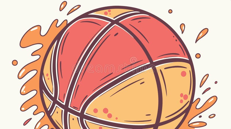 Basketball with Paint Splash, Sports and Artistic Design Vector Design ...