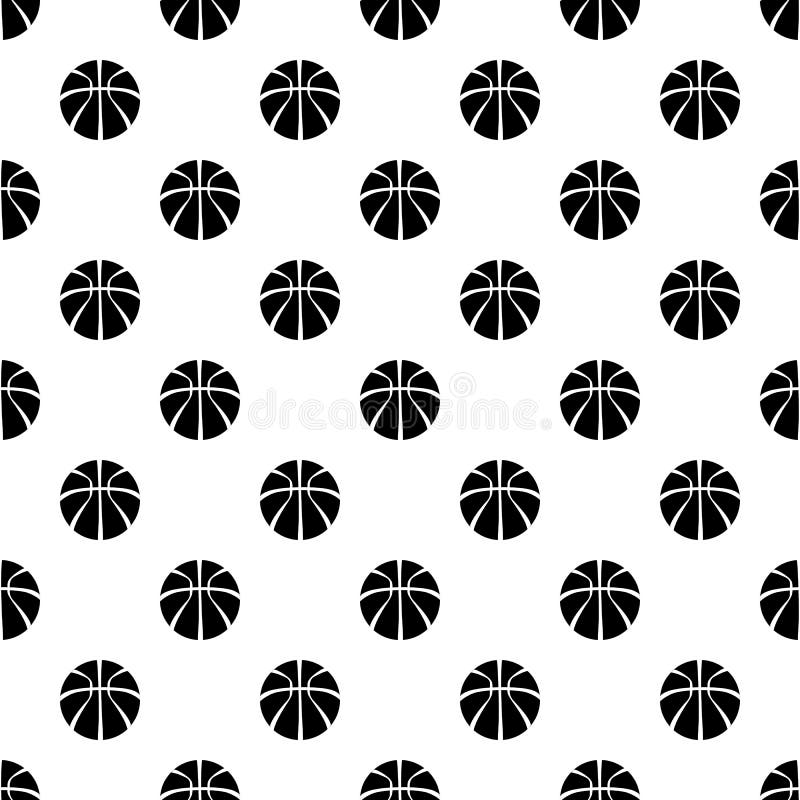 Basketball Pattern Vector Seamless Stock Vector - Illustration of ...