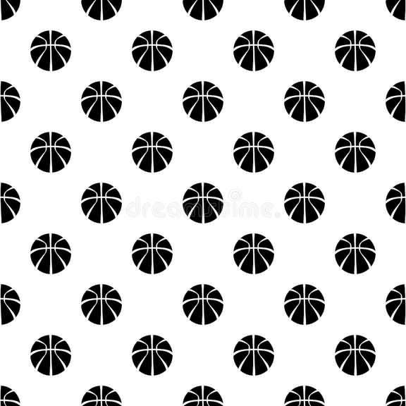 Basketball Pattern Vector Seamless Stock Vector - Illustration of ...