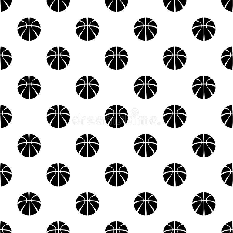 Basketball Pattern Vector Seamless Stock Vector - Illustration of ...