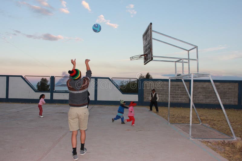 Basketball in Peruvian Mountains Editorial Image - Image of peruvian ...