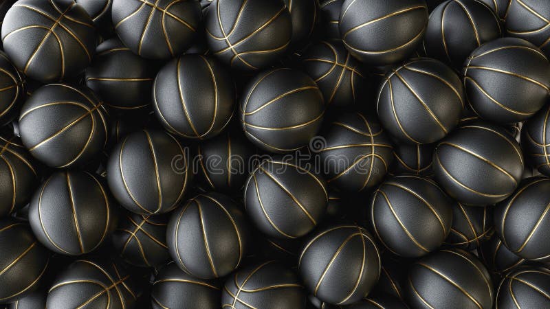 Basketball Pile - 3D Rendering Illustration Stock Illustration ...