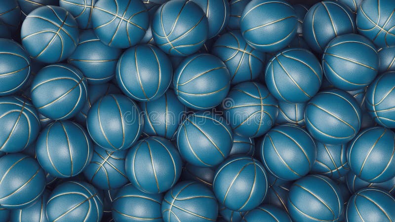 Basketball Pile - 3D Rendering Illustration Stock Illustration ...