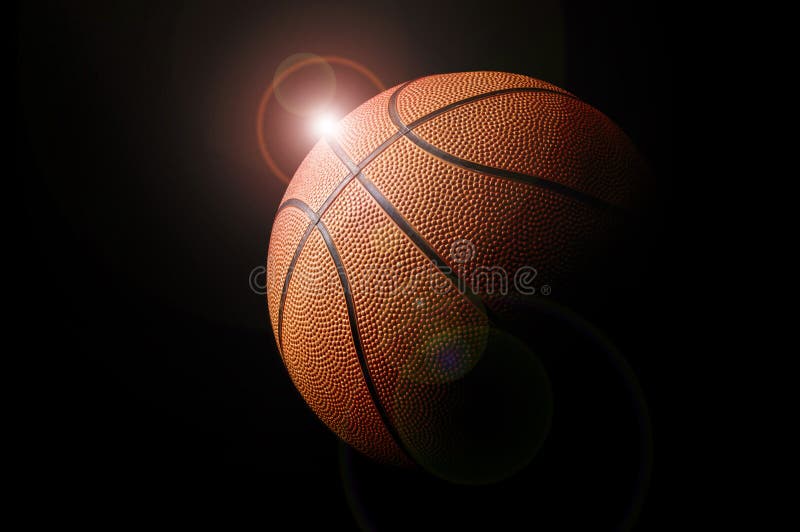 Basketball Left on the Court Stock Photo - Image of center, athlete ...