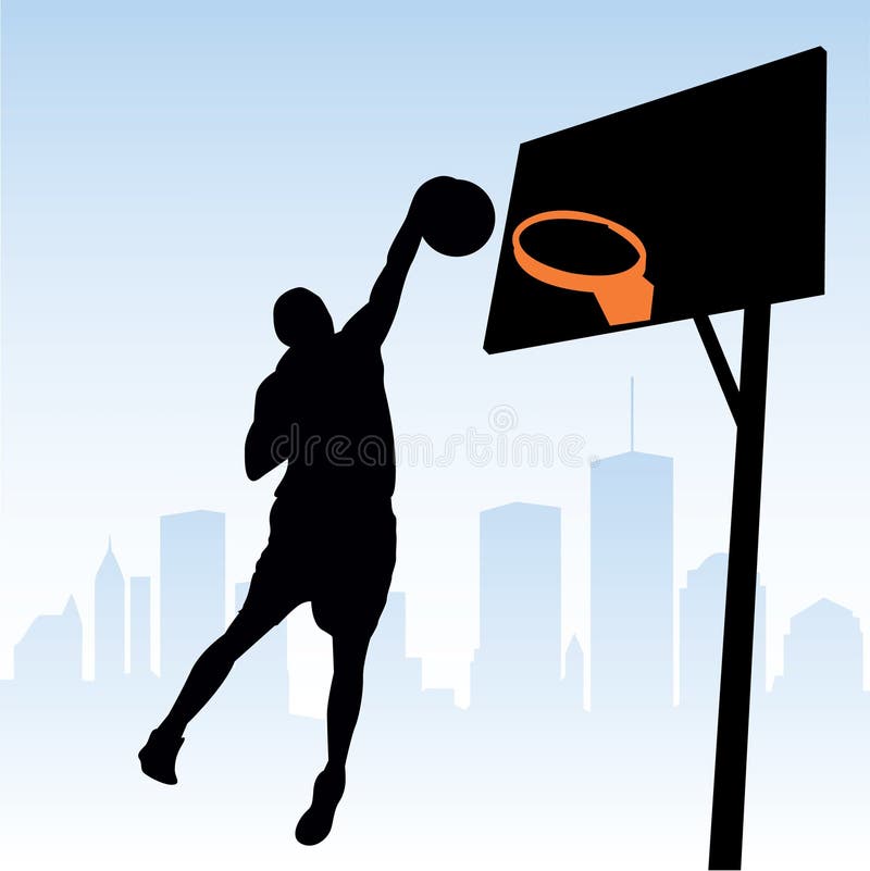 Basketball Player Poses Vector Silhouettes Stock Vector - Illustration ...