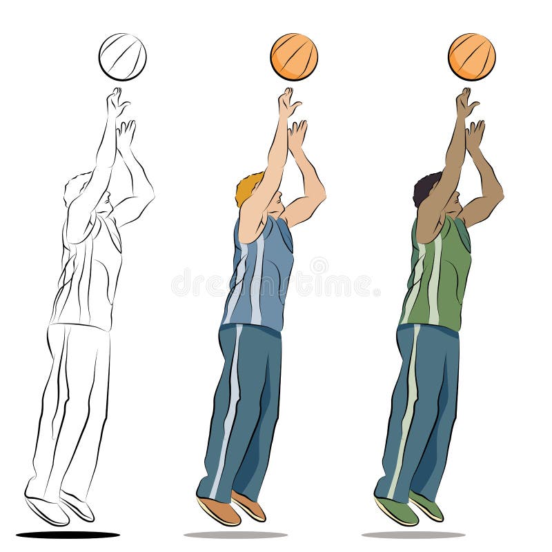 Basketball Drawing Player Stock Illustrations – 7,353 Basketball ...