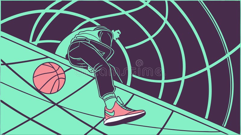 Basketball Player Abstract Network Connection Vector, Vector Design ...