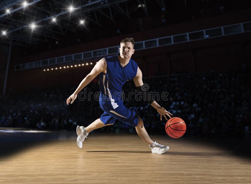 Basketball Player in Action Stock Photo - Image of male, lifestyle ...