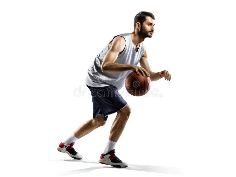 Basketball Player in Action Stock Photo - Image of circle, fitness ...