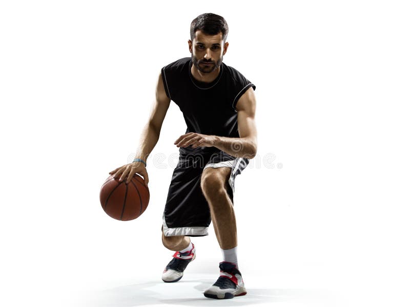 Basketball Player in Action Stock Image - Image of player, basketball ...