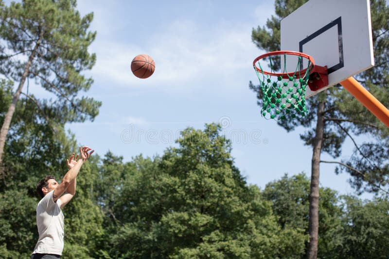 Basketball Player in Action Scoring Stock Photo - Image of lifestyle ...