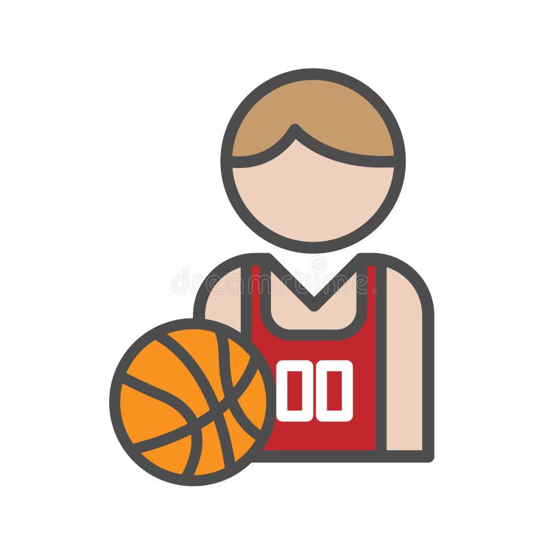 Avatar Basketball Player Outline Icon. Signs and Symbols Can Be Used ...