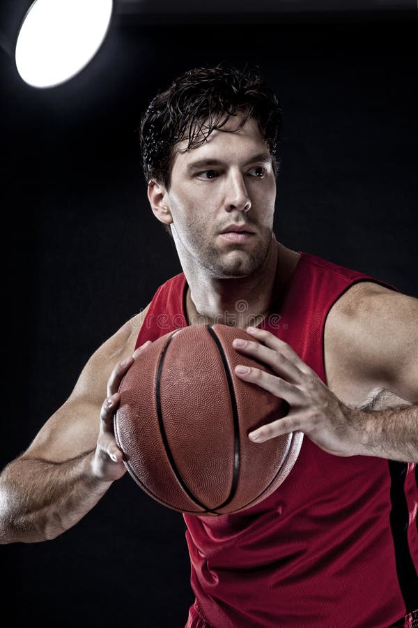 Basketball Player with a Ball Stock Image - Image of player, expertise ...