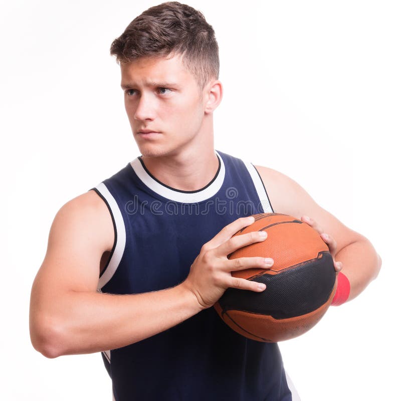 Basketball Player with the Ball Stock Photo - Image of high, holding ...
