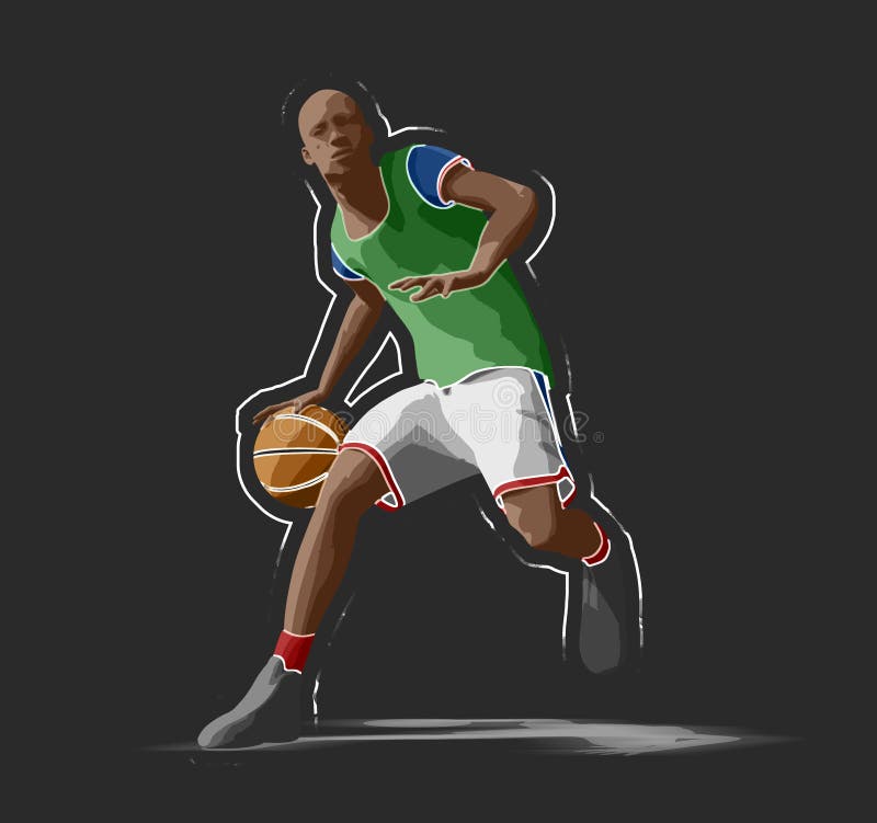 Basketball player stock illustration. Illustration of rendering - 102020432