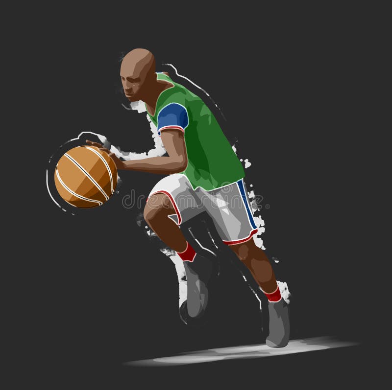 Basketball player stock illustration. Illustration of person - 102020642