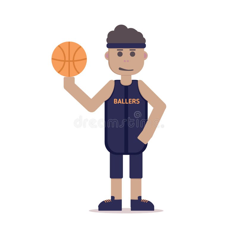 Basketball Player. Character for the Game. Athlete Stock Illustration ...