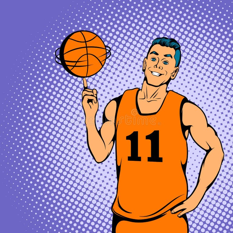 Basketball Player Concept, Comics Style Stock Vector - Illustration of ...