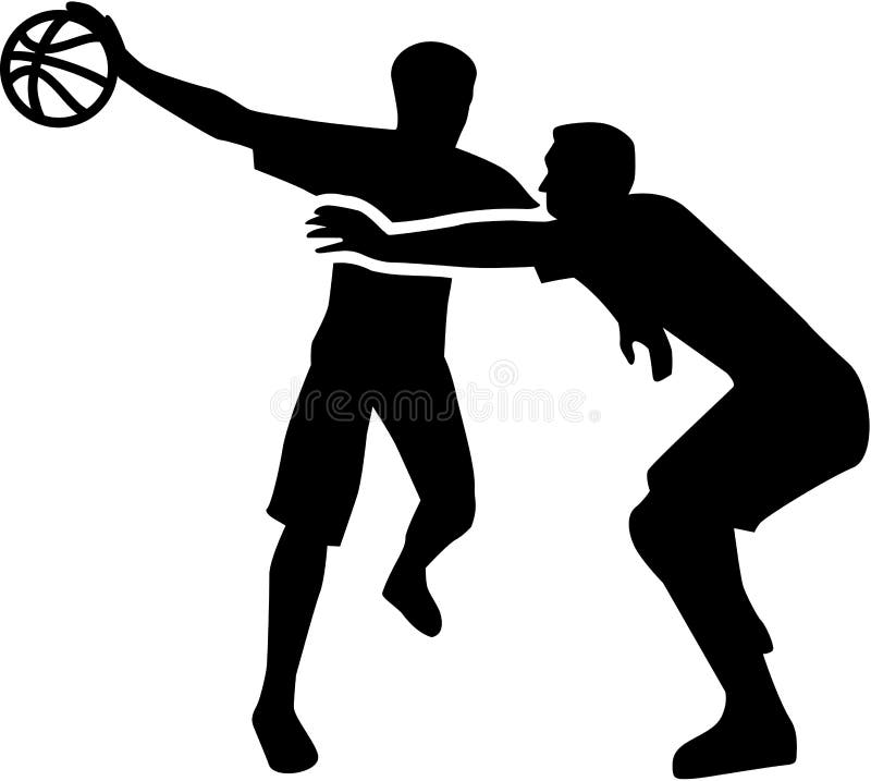 Basketball Player Fight in Action Stock Vector - Illustration of ...
