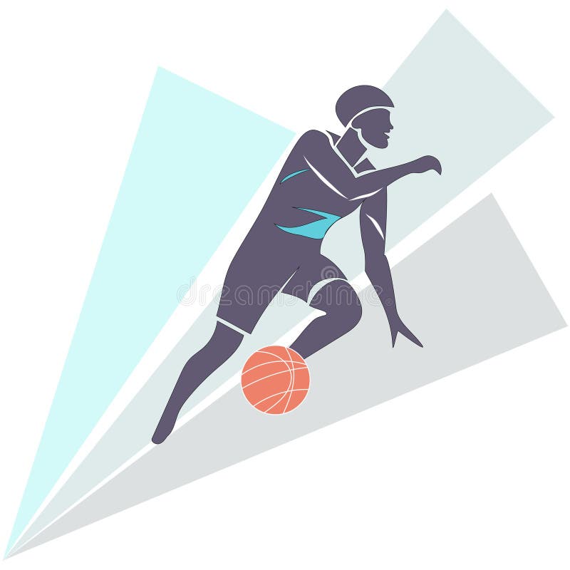 Basketball Player Icon. Sports Action Vector. Dynamic Motion Figure ...