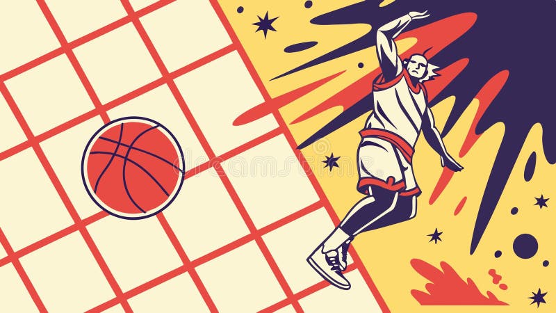 Basketball Player with Lightning, Power and Agility, Vector Design Generative AI Stock Vector ...