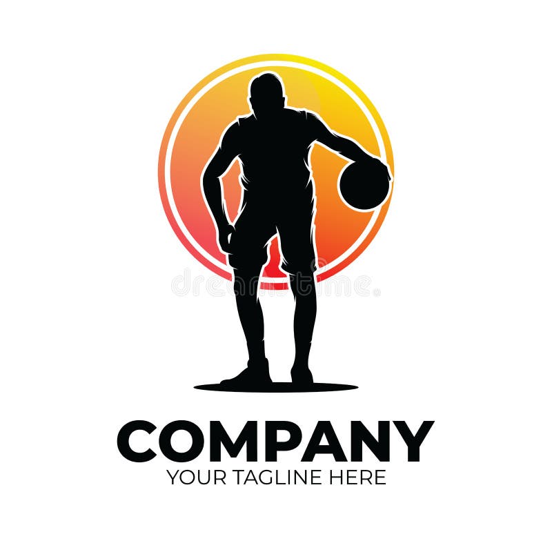 Basketball Player Logo Design Inspiration Stock Vector - Illustration ...