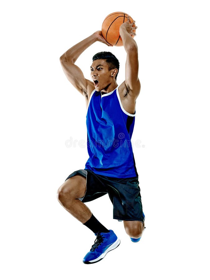 Basketball Player Man Isolated Stock Photo - Image of jumping ...
