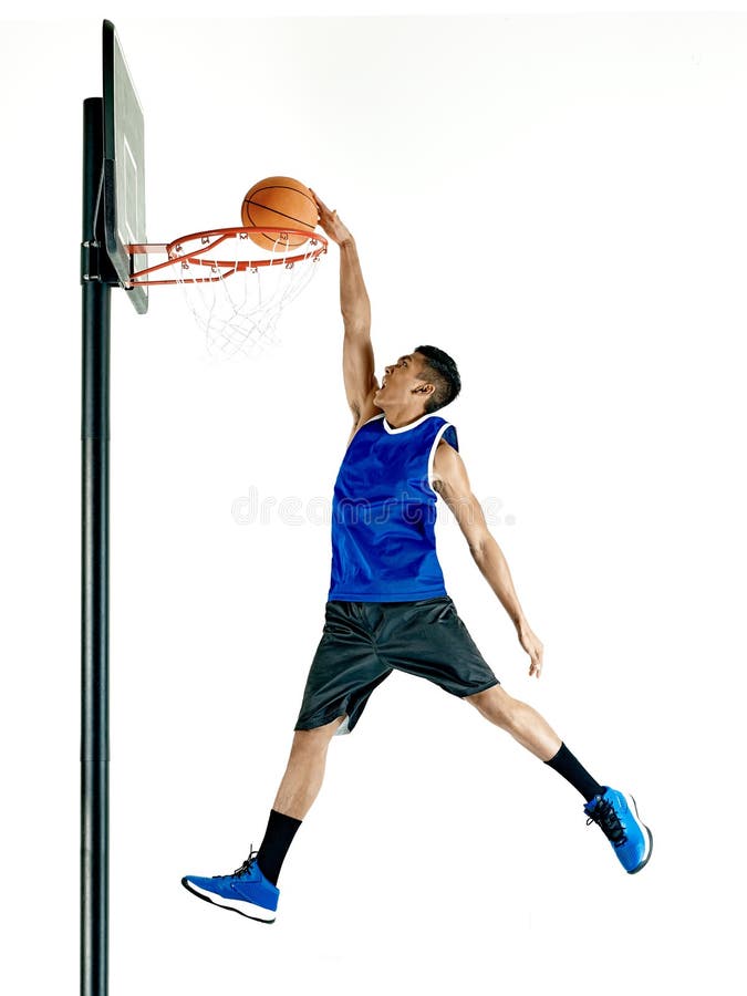 Basketball Player Man Isolated Stock Photo - Image of jumping ...