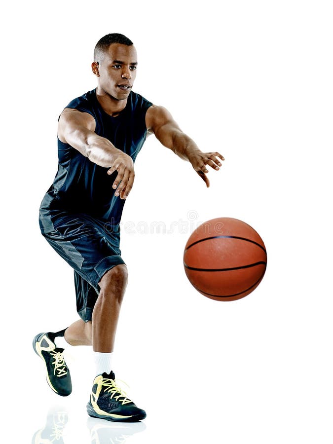 Basketball Player Man Isolated Stock Photo - Image of studio, jumping ...