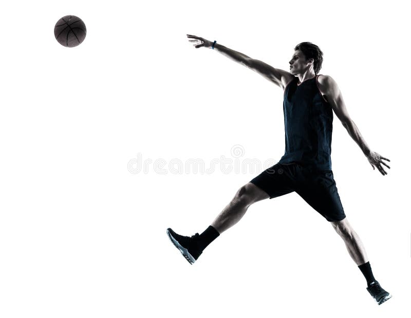 Basketball Player Man Isolated Silhouette Shadow Stock Photo - Image of ...