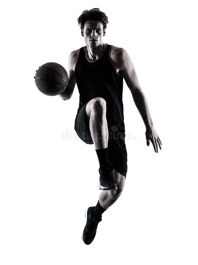 Basketball Player Man Isolated Silhouette Shadow Stock Image - Image of ...