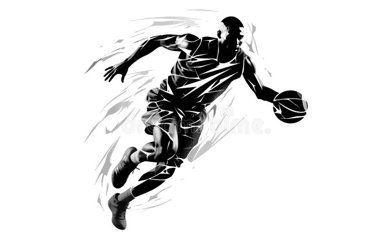 Basketball Player. Nba. Sport Illustration for Logo. Vector ...