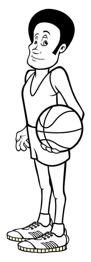 Basketball Player outline stock vector. Illustration of shorts - 21297441