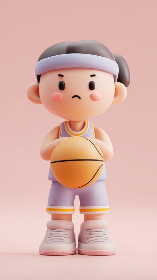 Basketball Player Ready To Play with Focused Expression Stock ...