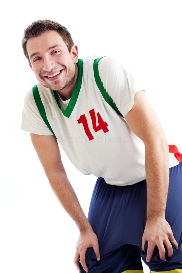 Basketball player resting stock image. Image of male - 12604881