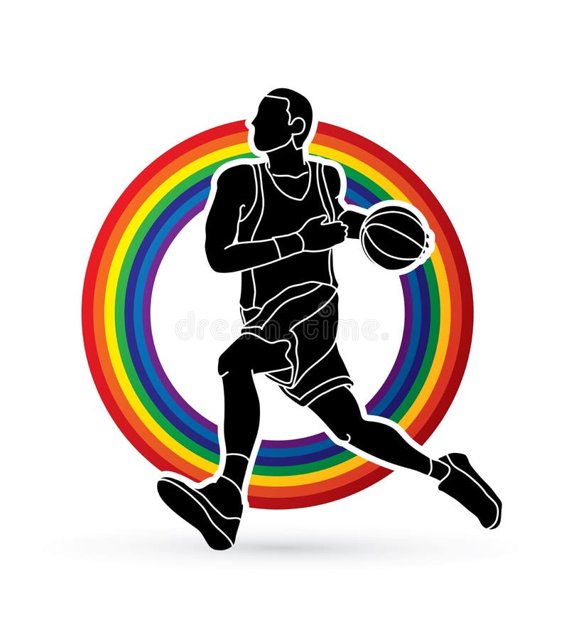 Basketball player running stock vector. Illustration of burnout - 97776996