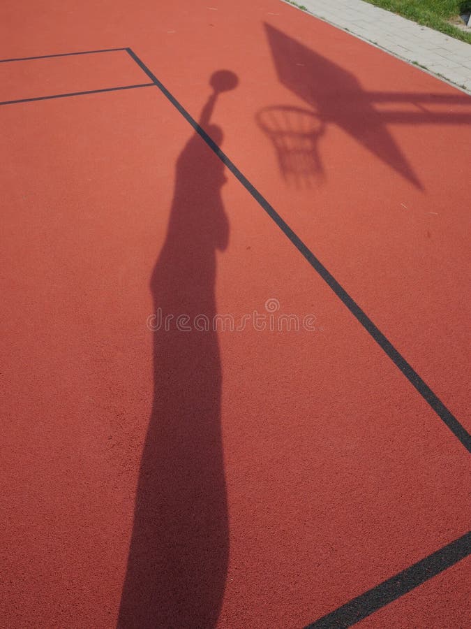 Basketball player shadow stock photo. Image of action - 78408498