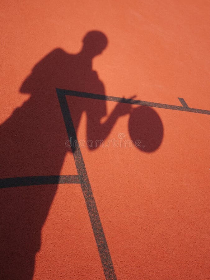 Basketball player shadow stock photo. Image of player - 83368392