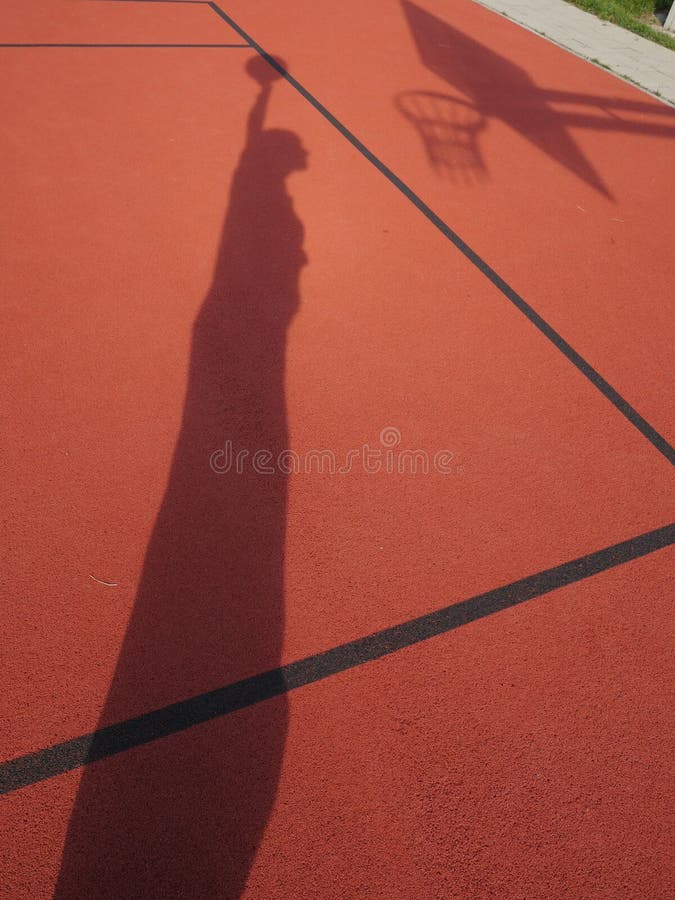 Basketball player shadow stock image. Image of summer - 95288087