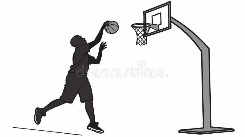Shooting Basketball Player Vector Silhouette Stock Illustrations – 601 ...
