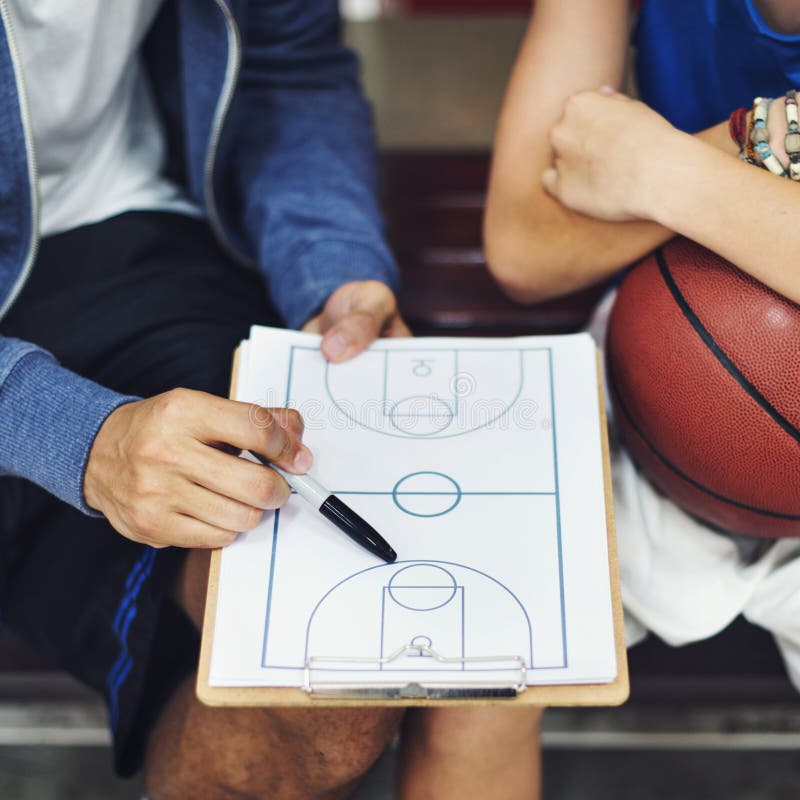 Basketball Player Sport Game Plan Tactics Concept Stock Photo - Image ...