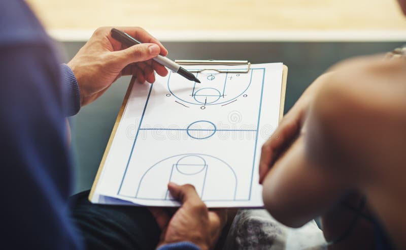 Basketball Player Sport Game Plan Tactics Concept Stock Image - Image ...