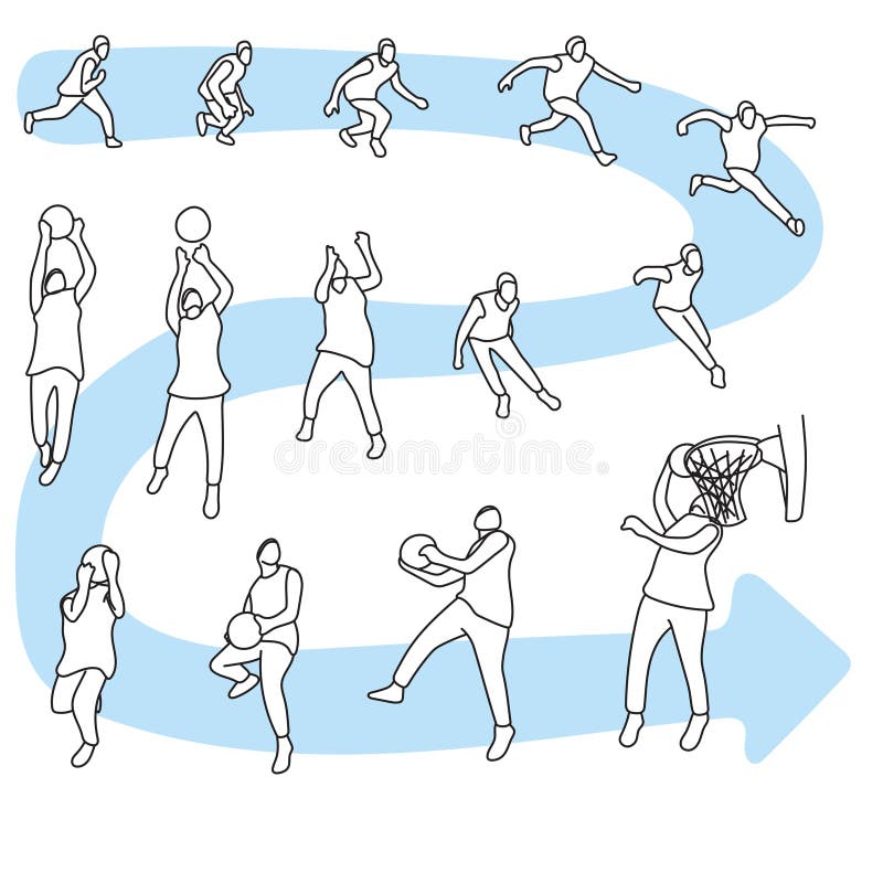 Basketball Pose Shooting Stock Illustrations – 208 Basketball Pose ...