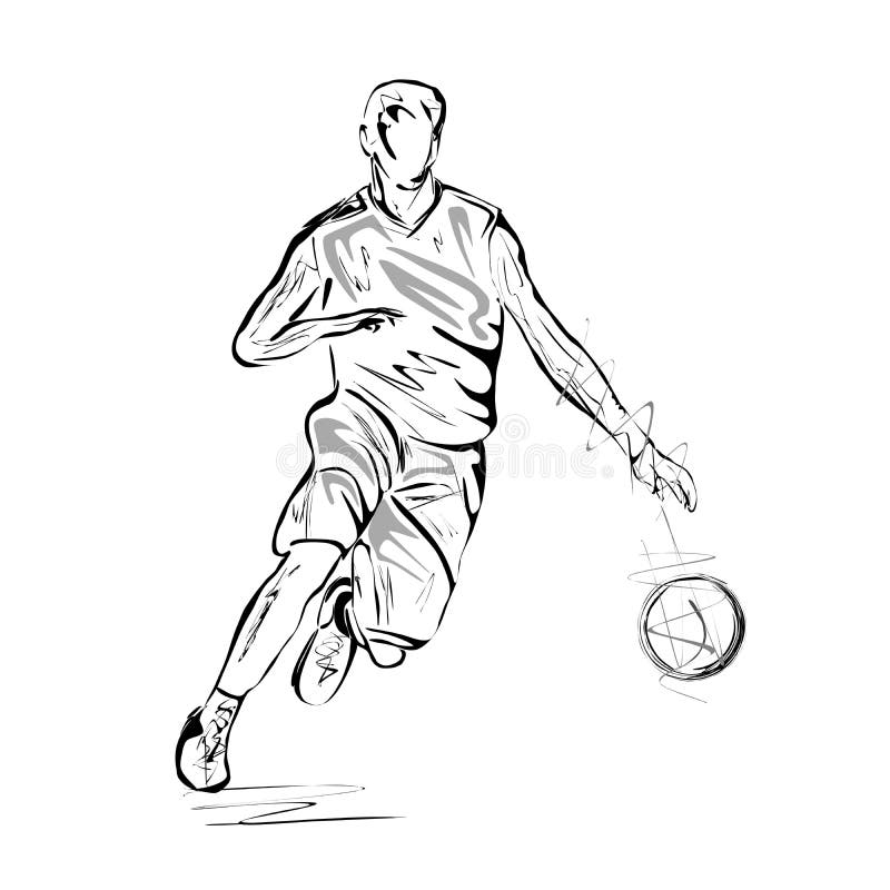 Basketball Player Sketch Stock Illustrations – 3,960 Basketball Player ...