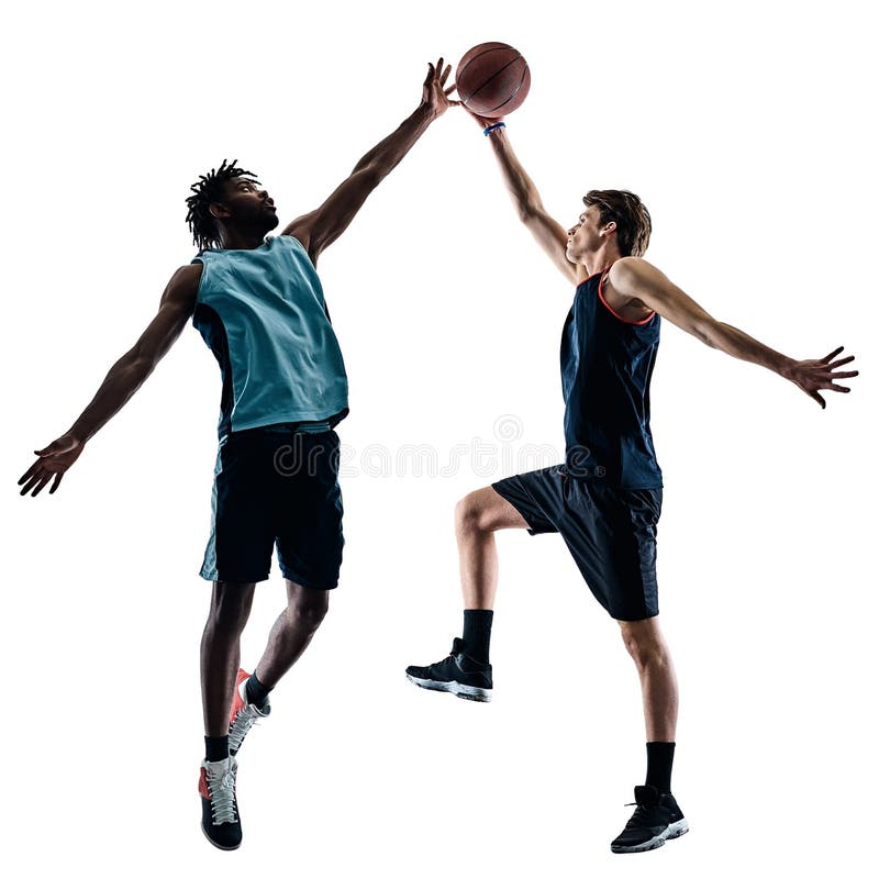 Basketball Players Men Isolated Silhouette Shadow Stock Photos - Free ...