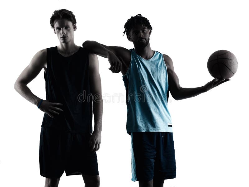 Basketball Players Men Isolated Silhouette Shadow Stock Photos - Free ...
