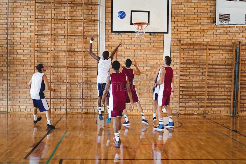 Determined Basketball Player Stock Image - Image of color, caucasian ...