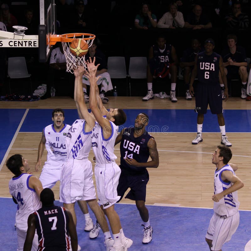 Basketball Players Rebounding Editorial Image - Image of shooting ...